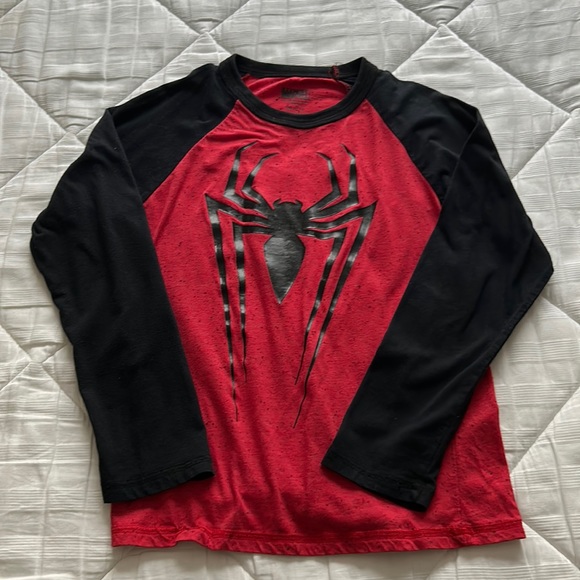 Marvel | Shirts & Tops | Marvel Boys Spiderman Raglan Small | Poshmark